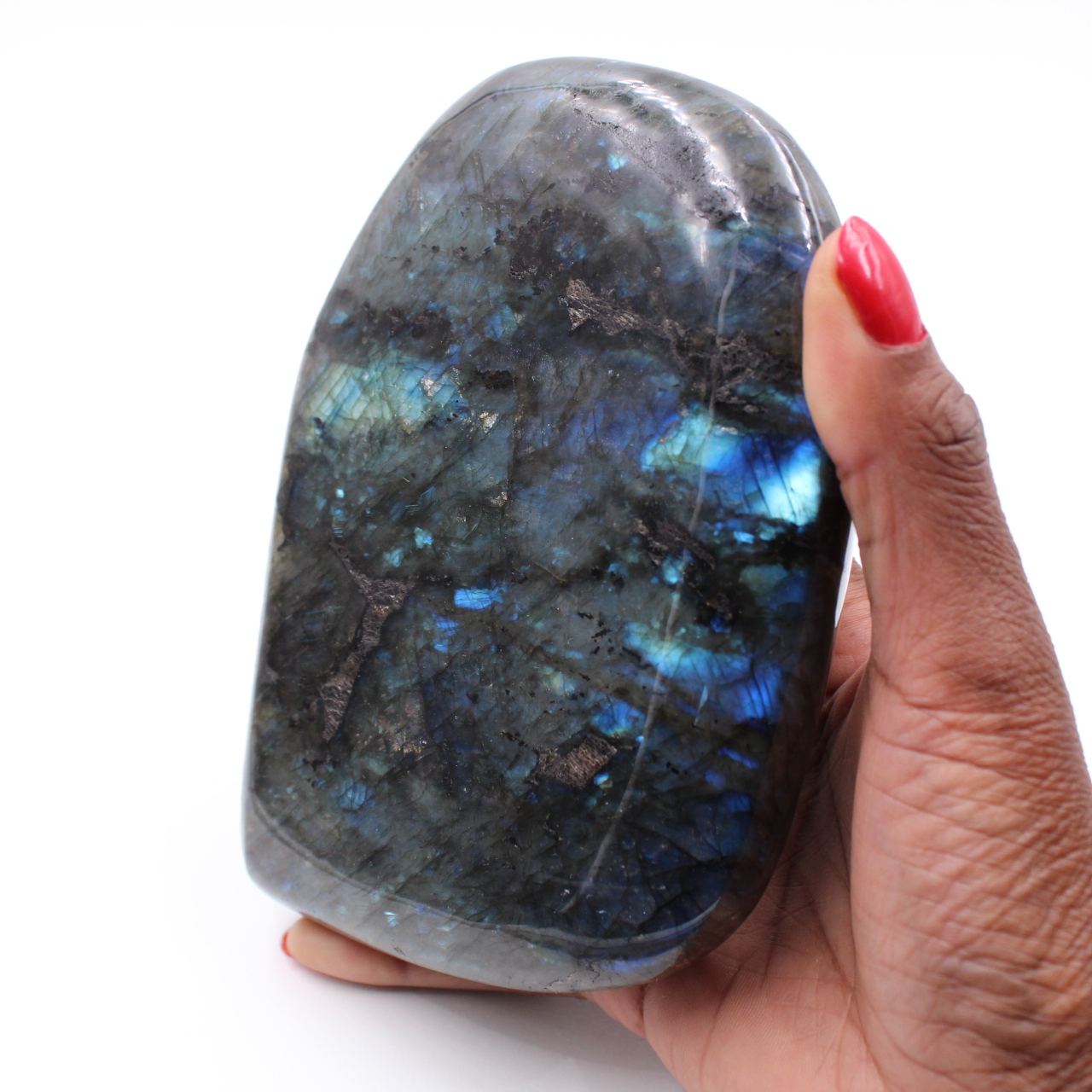 Pietra ornamentale labradorite Madagascar 1.1kg 15cm | 79€